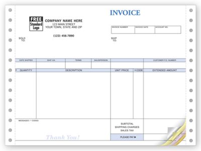 Invoices, Continuous, Image Computer Invoices : Computer Forms